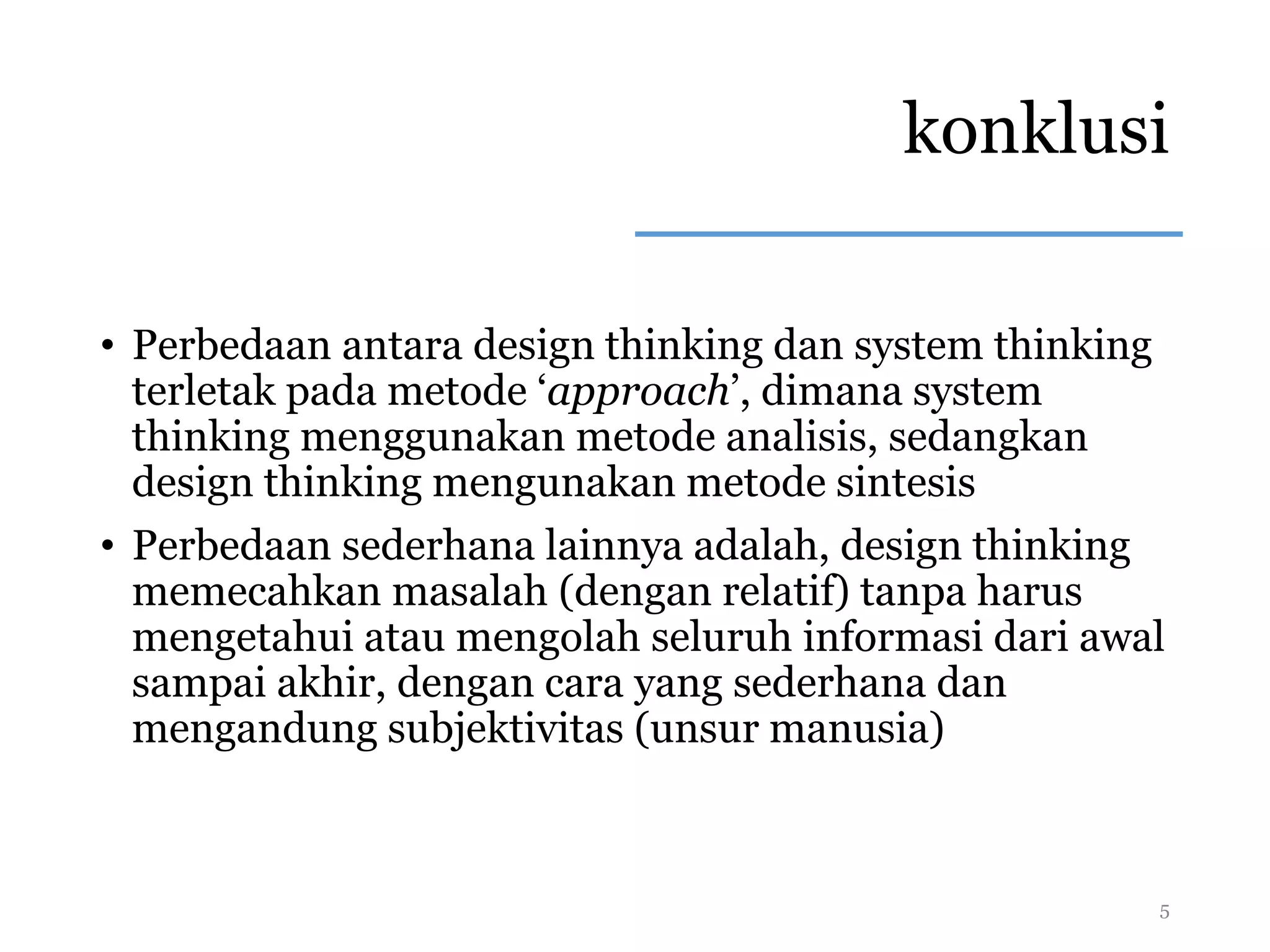 System thinking vs design thinking | PPTX