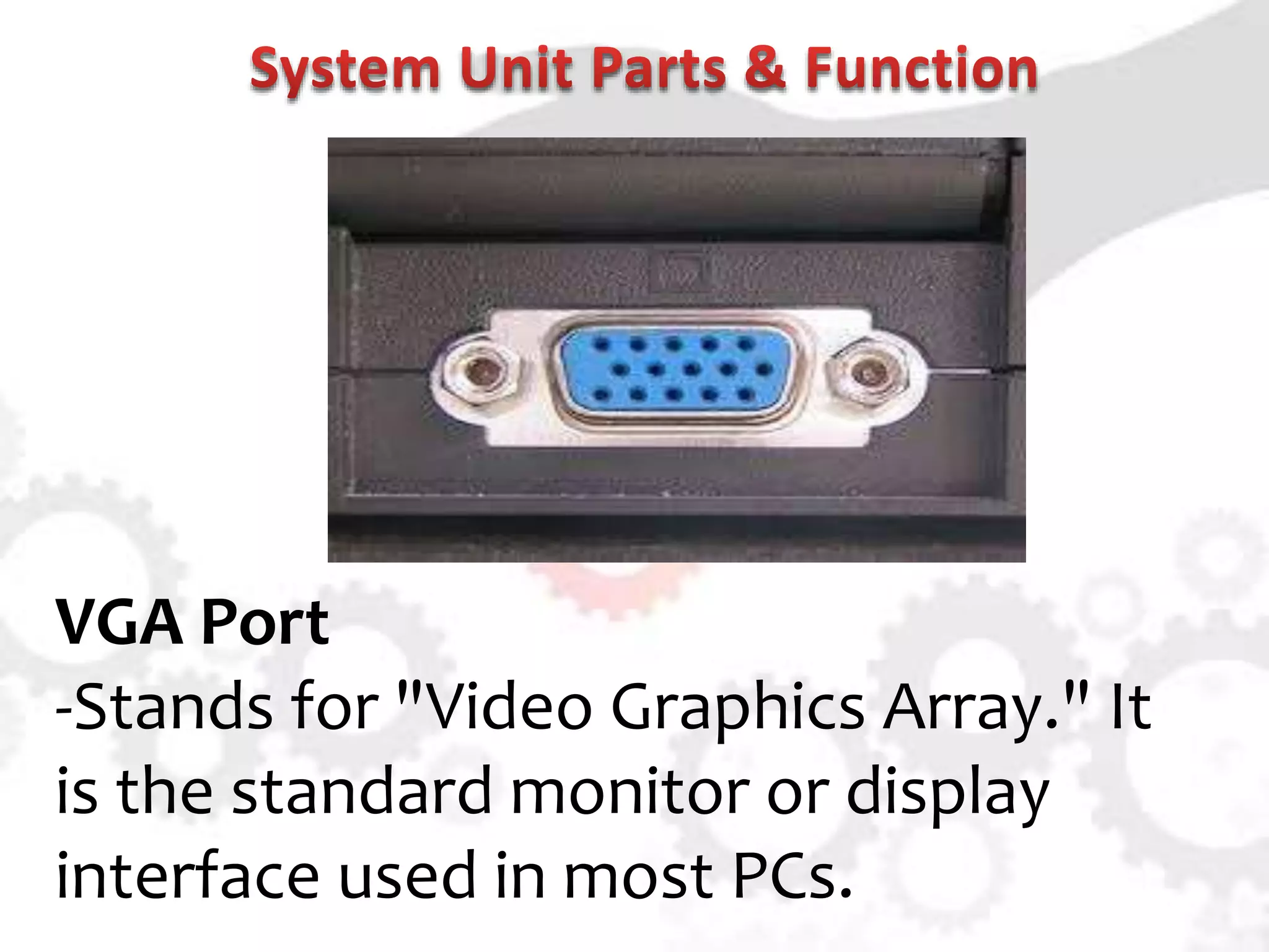 Parts of System unit | PPSX