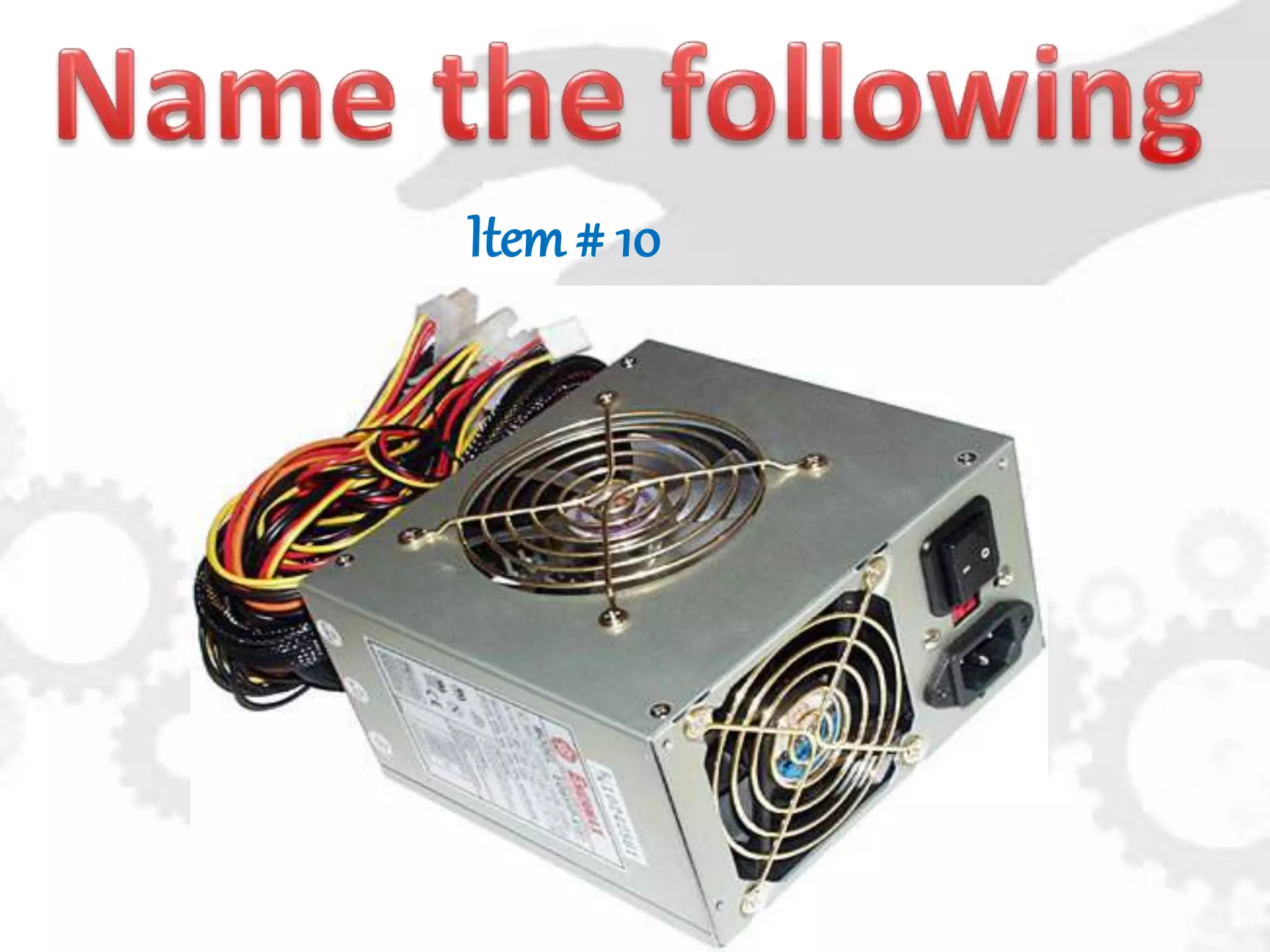 Parts of System unit | PPSX | Computer Peripherals | Computing