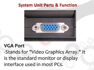 Parts of System unit | PPSX