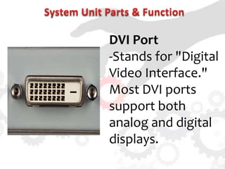 Parts of System unit | PPSX