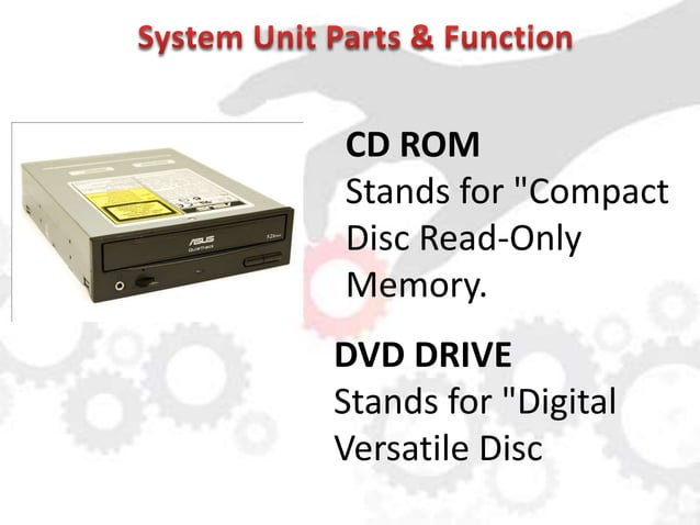 Parts of System unit | PPSX | Computer Peripherals | Computing
