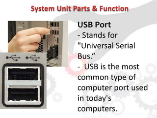 Parts of System unit | PPSX