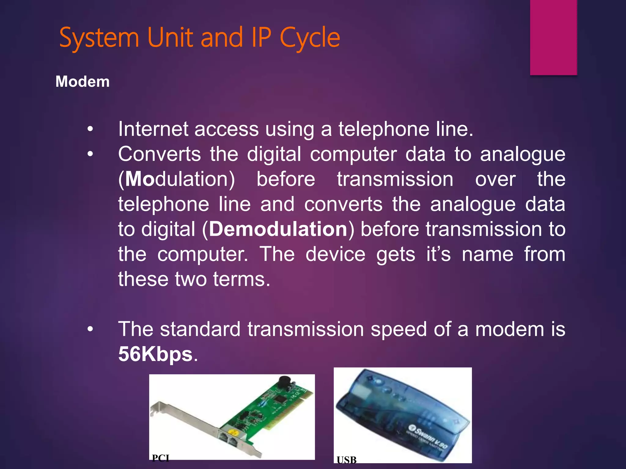 System unit and ip cycle | PPTX