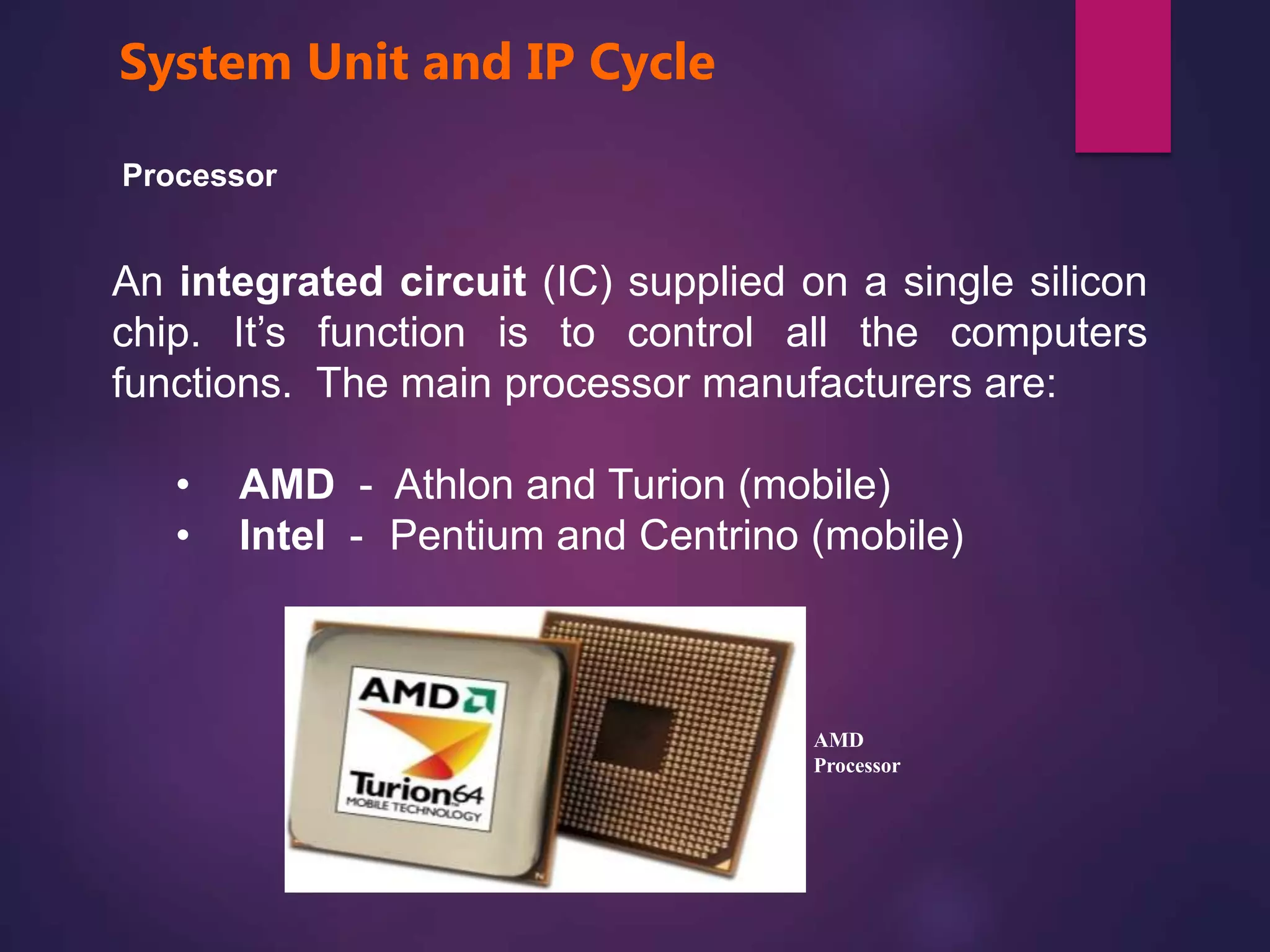 System unit and ip cycle | PPTX