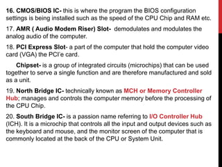 system unit and Motherboard | PPTX