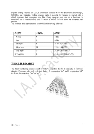 COMPONENTS OF COMPUTER SYSTEM UNIT | PDF