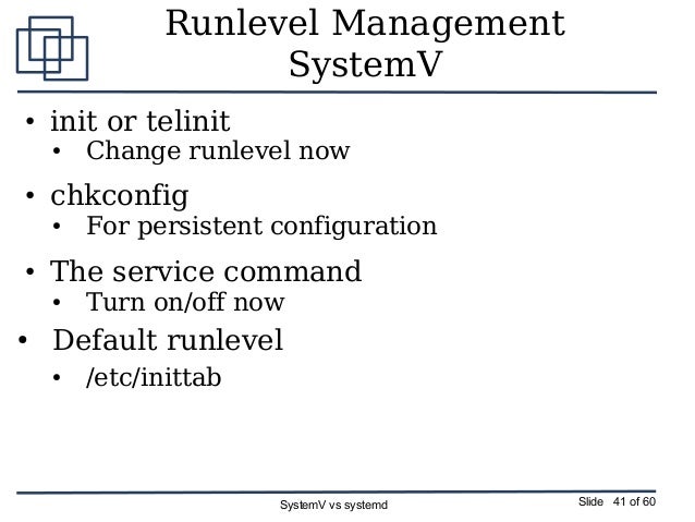 Systemv Vs Systemd