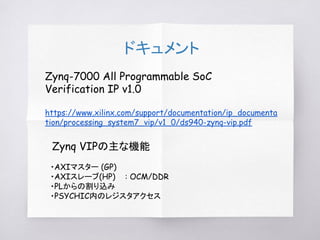 Zynq VIPを利用したテストベンチ | PDF
