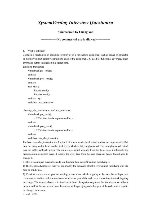 systemverilog-interview-questions.docx | Programming Languages | Computing