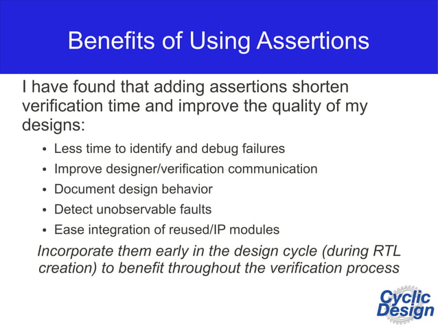 Systemverilog Assertions Sva In The Design Verification Process Ppt