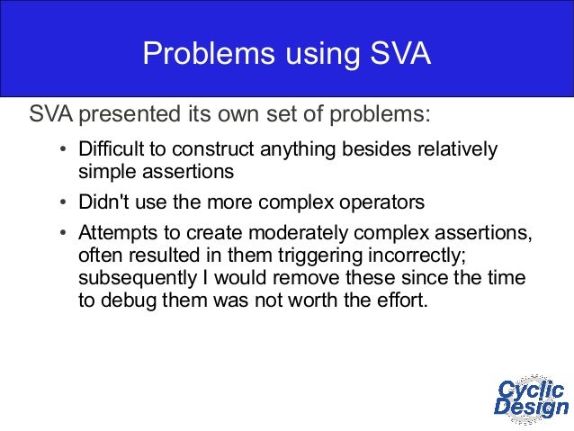 Systemverilog Assertions Sva In The Designverification Process