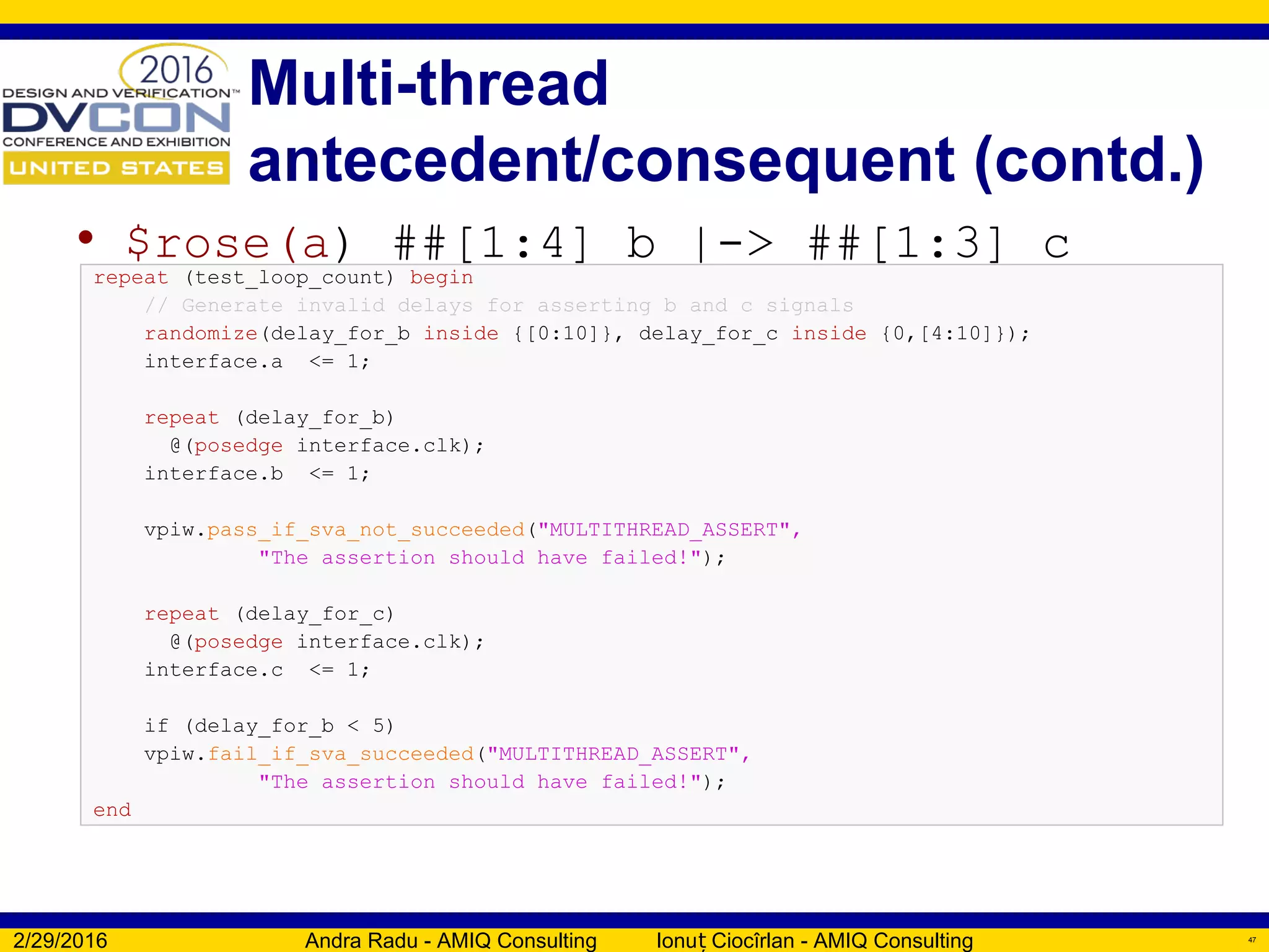 Systemverilog Assertions Verification With Svaunit Dvcon Us 2016 Tutorial Ppt