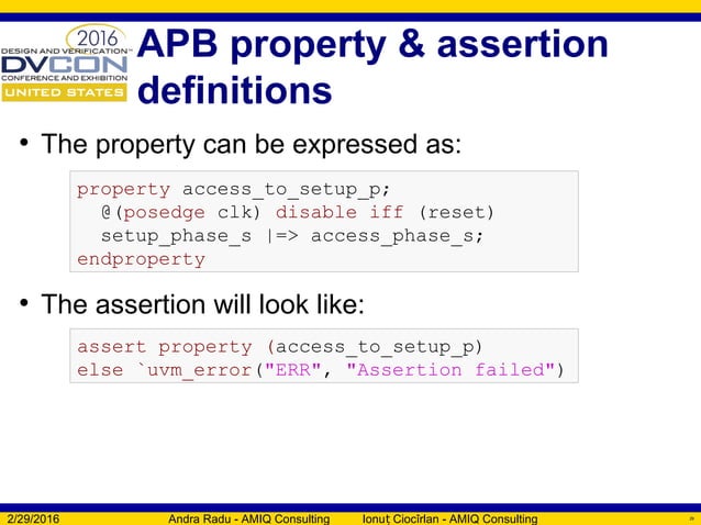 Systemverilog Assertions Verification With Svaunit Dvcon Us 2016 Tutorial Ppt