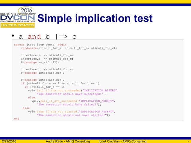 Systemverilog Assertions Verification With Svaunit Dvcon Us 2016 Tutorial Ppt