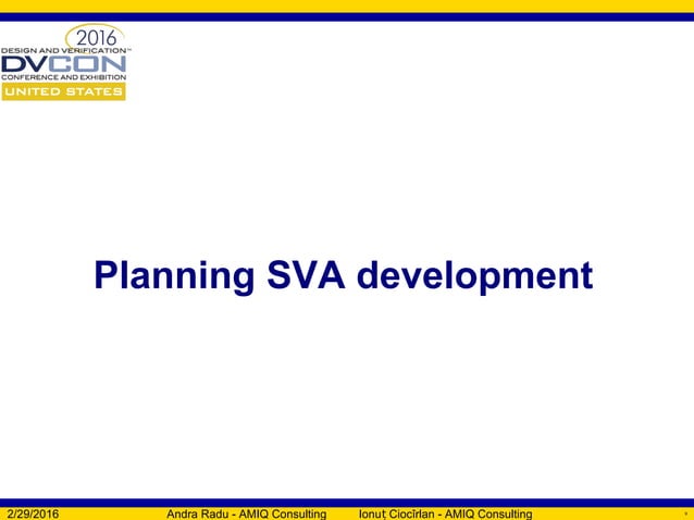 Systemverilog Assertions Verification With Svaunit Dvcon Us 2016 Tutorial Ppt 7017