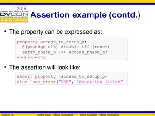 SystemVerilog Assertions verification with SVAUnit - DVCon US 2016 Tu…