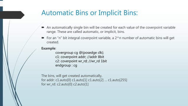 System Verilog Coverage Ppt