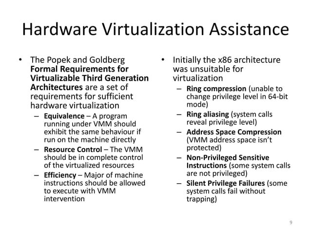 Overview of System Virtualization | PPTX | Operating Systems | Computer Software and Applications