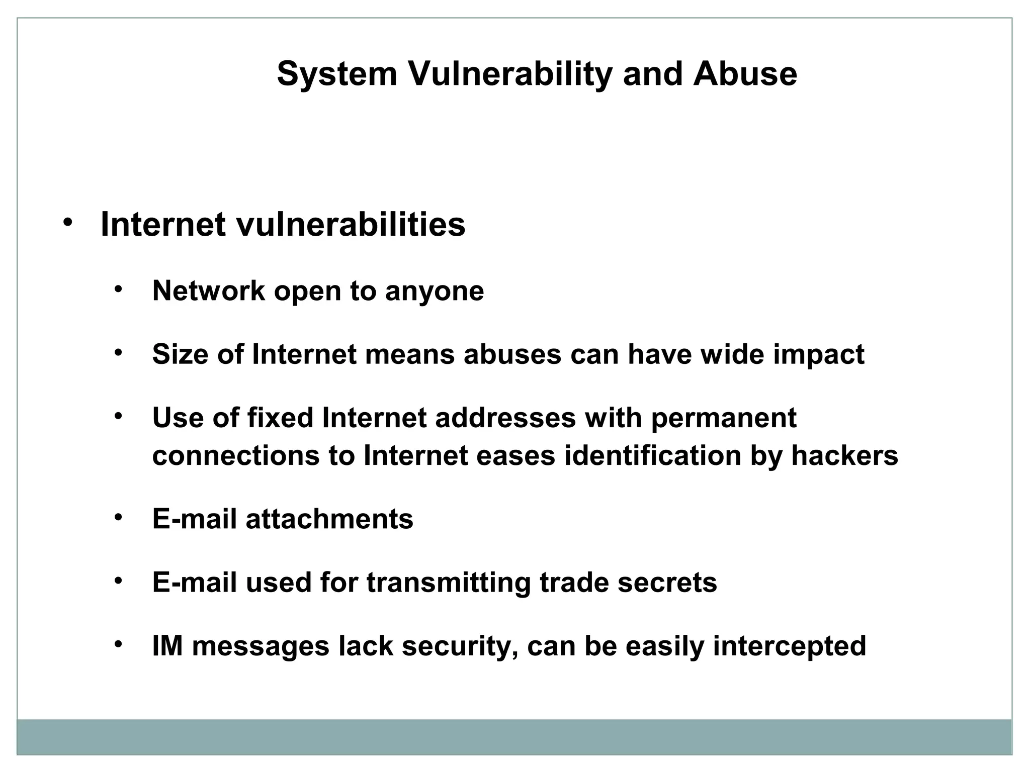 System vulnerability and abuse | PPT