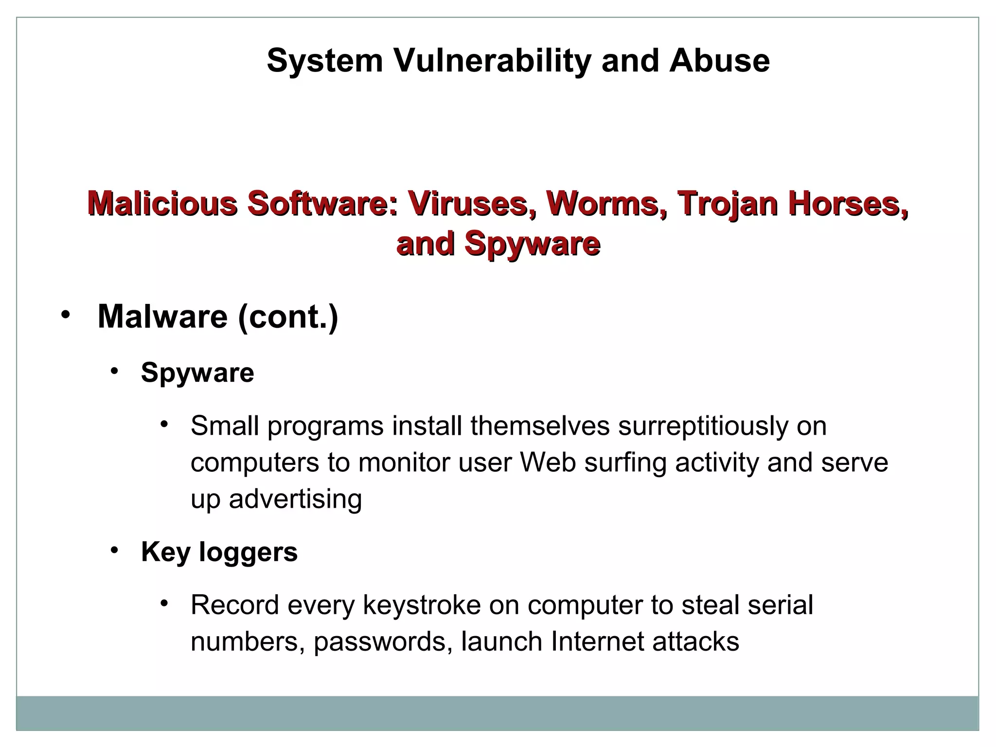 System vulnerability and abuse | PPT