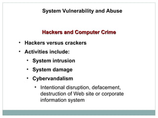 System vulnerability and abuse | PPT