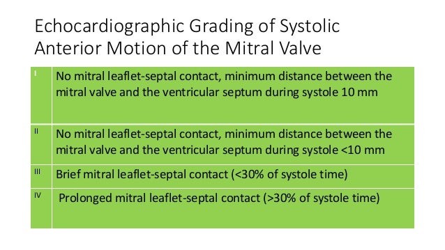 Systolic anterior motion of the mitral valve with hypertrophic cardio…