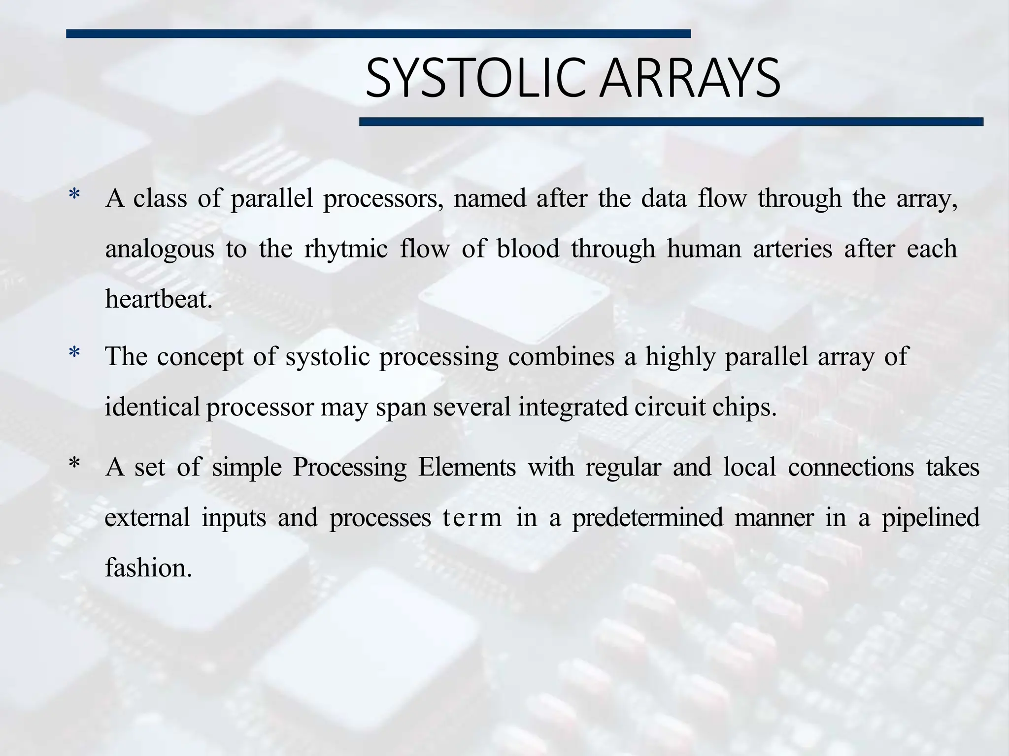 SYSTOLIC ARCH IN COMPUTER OPERATING SYSTEM.pptx | Programming Languages | Computing