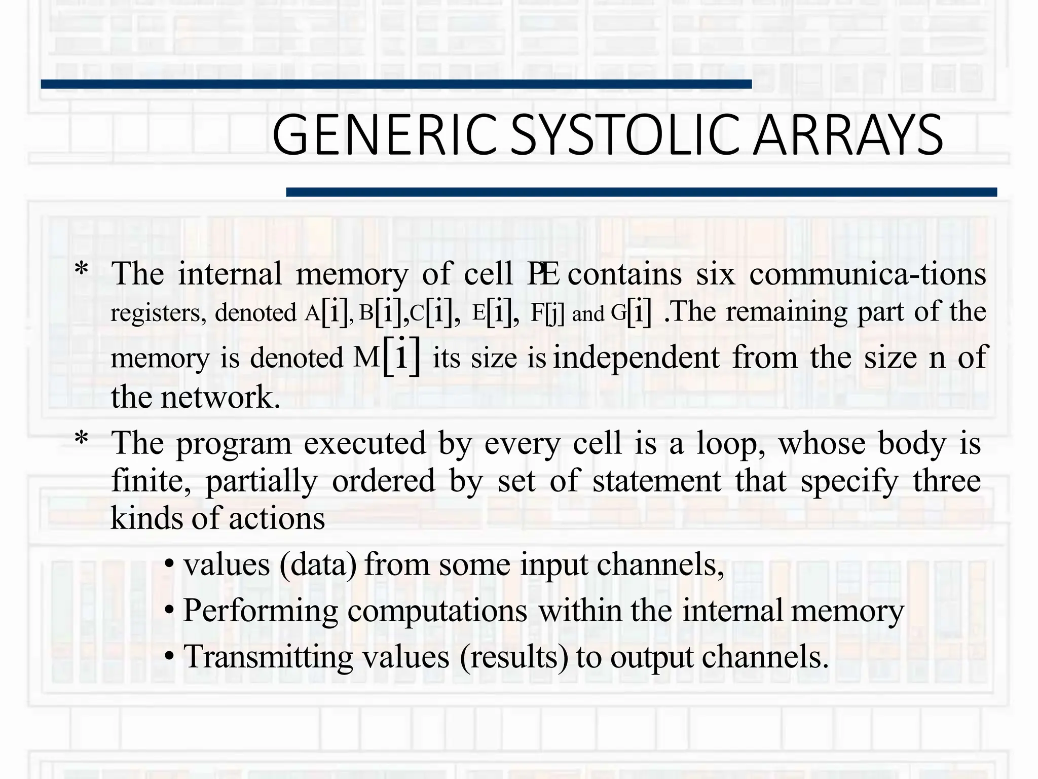 SYSTOLIC ARCH IN COMPUTER OPERATING SYSTEM.pptx | Programming Languages | Computing