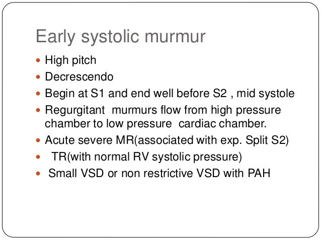 Systolic murmur