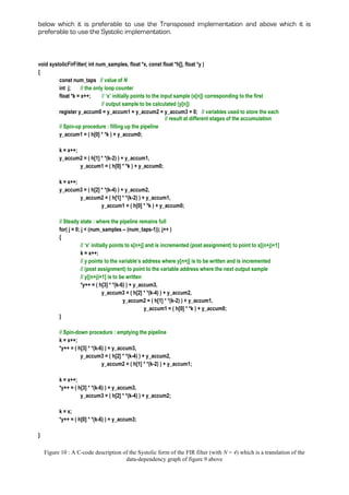 Systolic, Transposed & Semi-Parallel Architectures and Programming | PDF