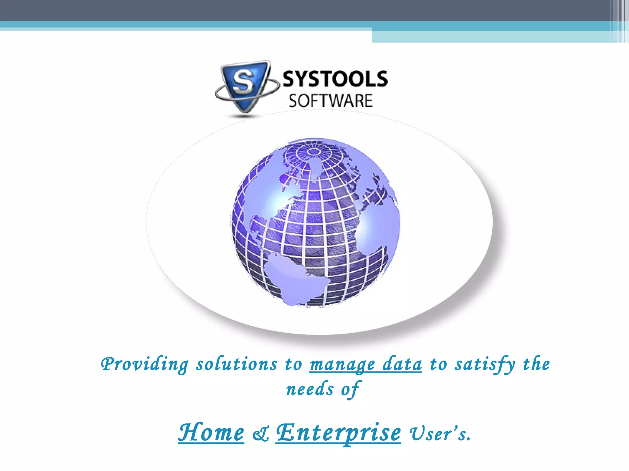 SysTools Software Overview | PPT