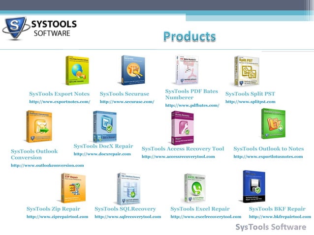 SysTools Software Overview | PPT | Free Download