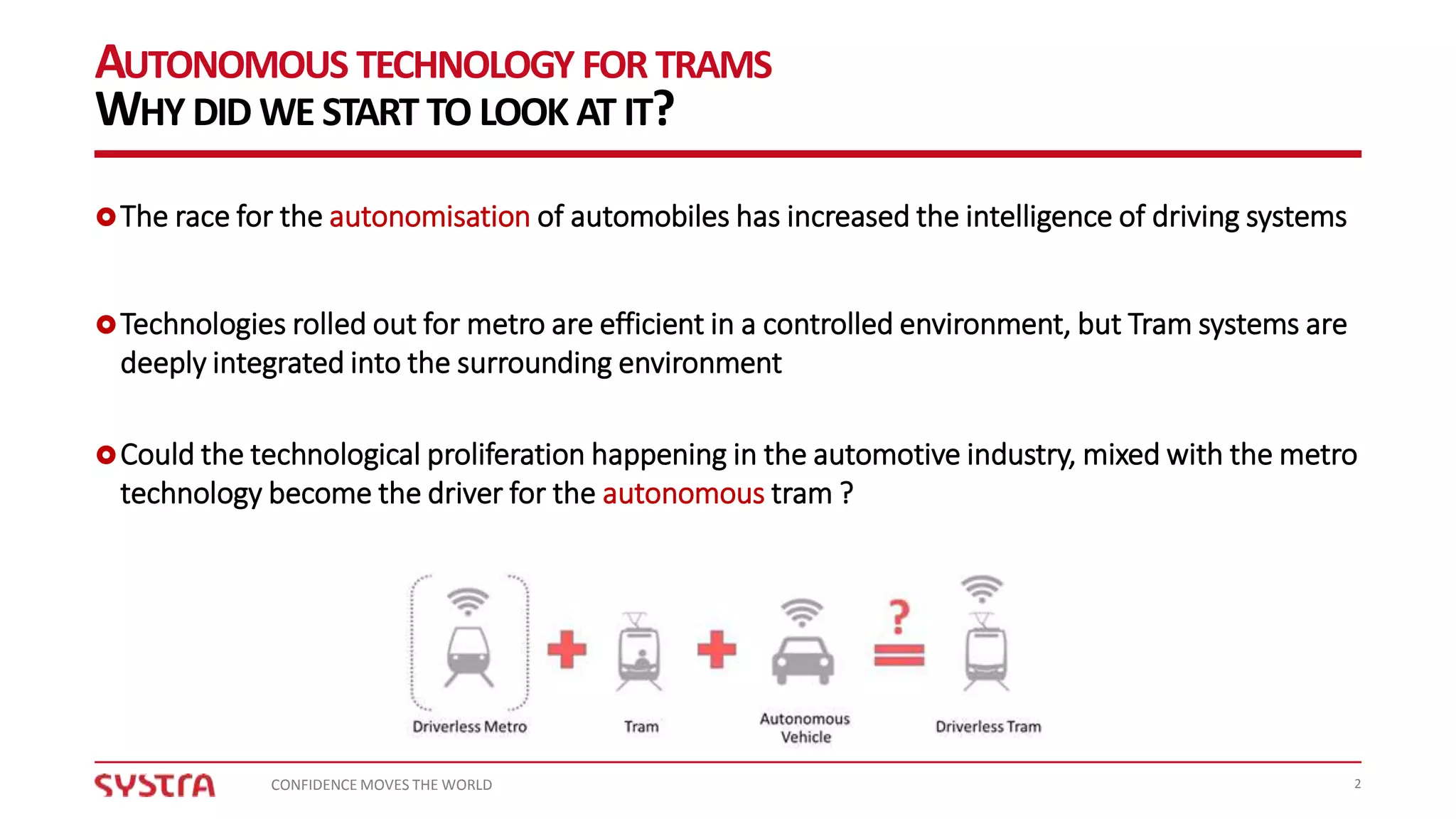 Autonomous technology for trams | PPTX