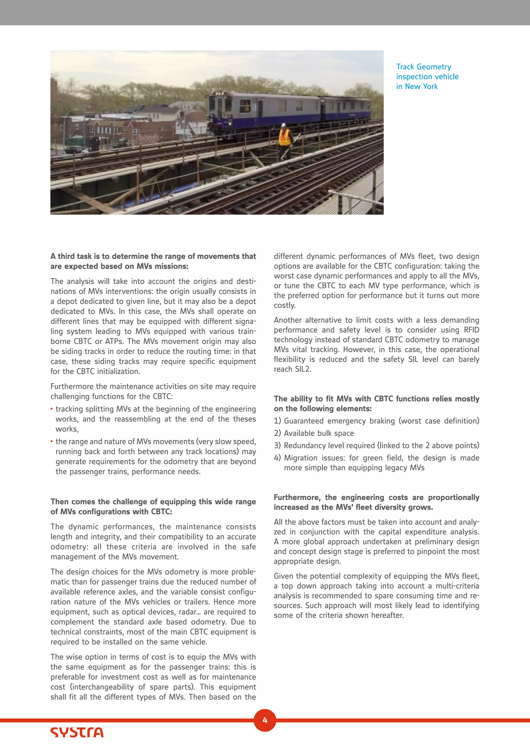CBTC fitting strategies and challenges for maintenance vehicles | PDF