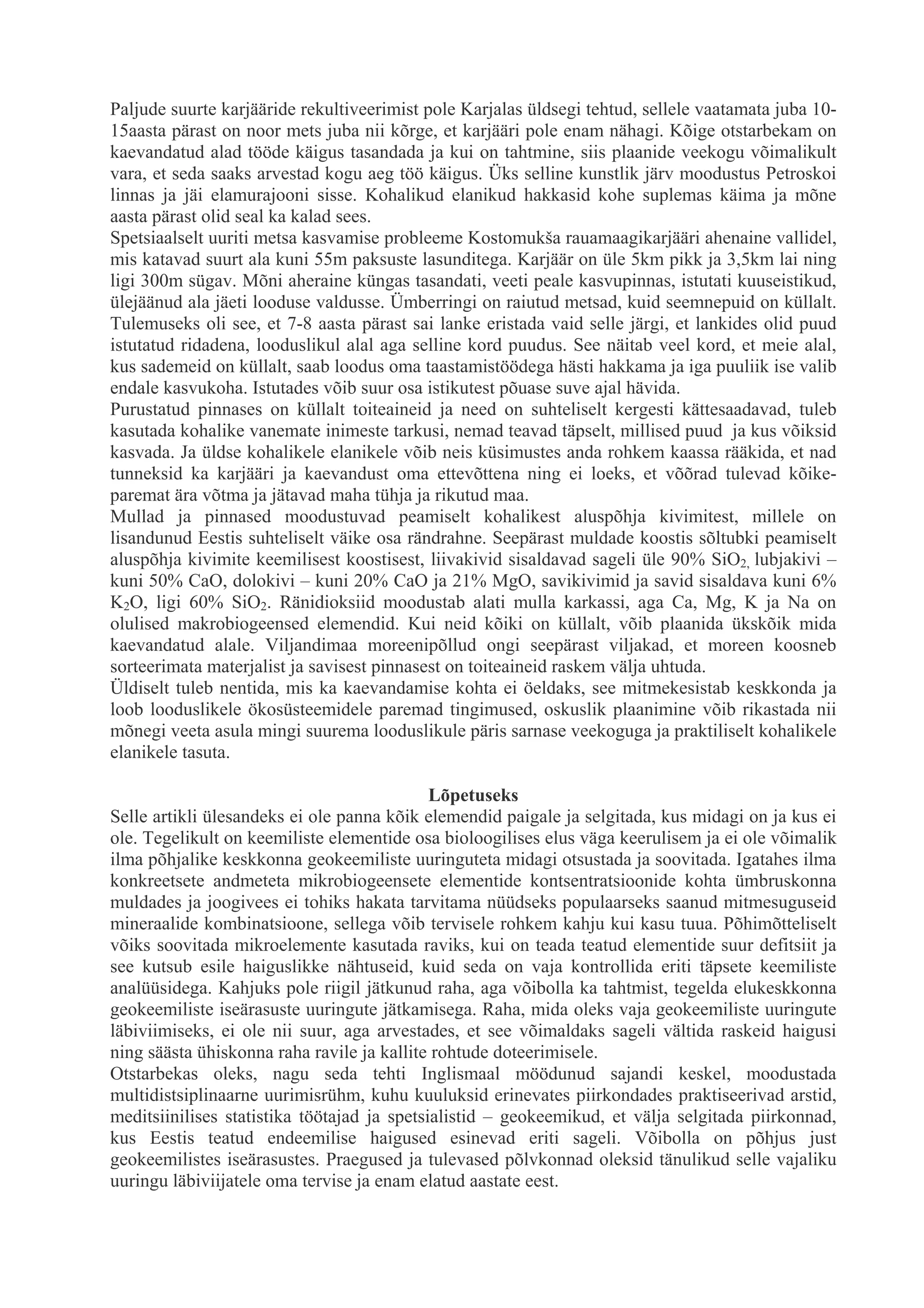 Systra kivimite koostis | PDF
