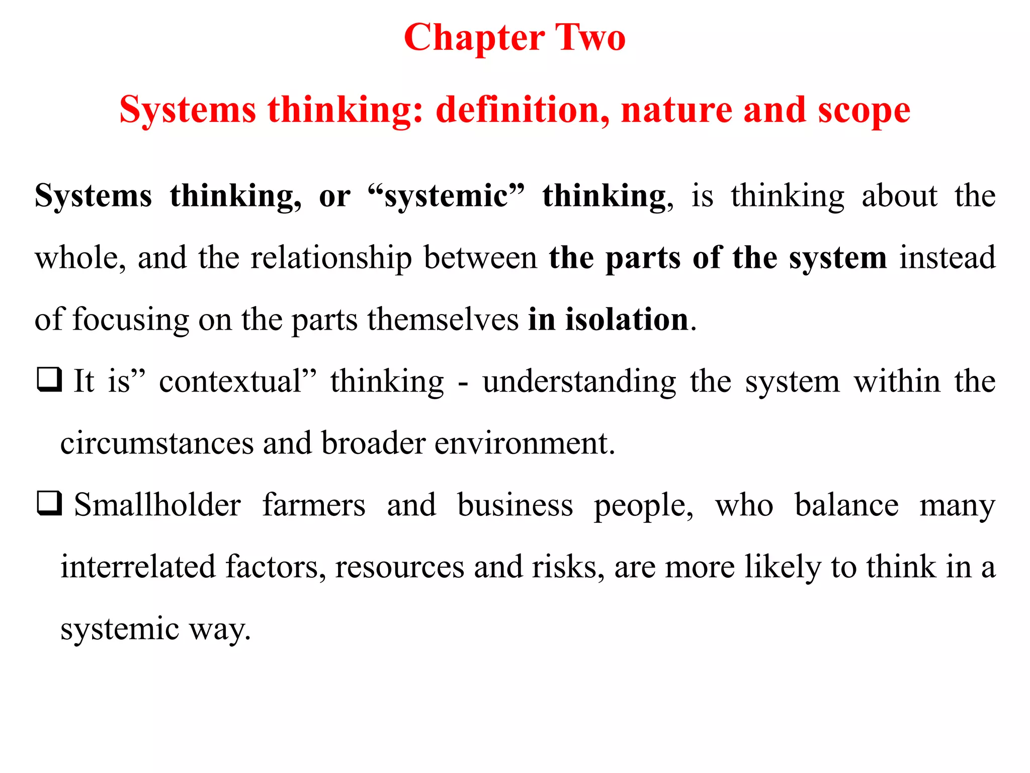 System Thinking.pptx | Agriculture | Industries