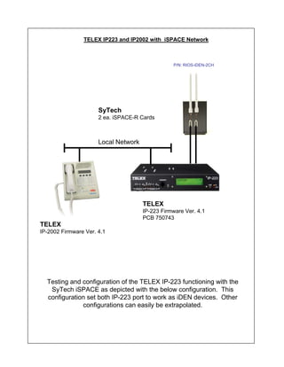 Sy tech ispace icd telex products | PDF