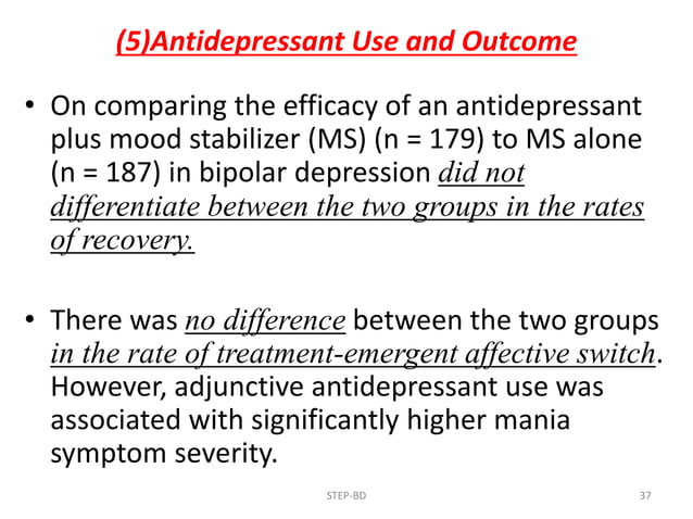 Sytematic treatment enhancement program for bipolar disorder(step bd ...