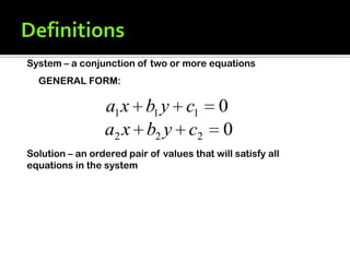 Sytems of linear equation | PPTX