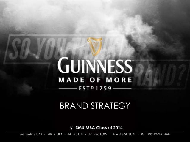 SYTYCB: Brand Strategy for Guinness | PPTX