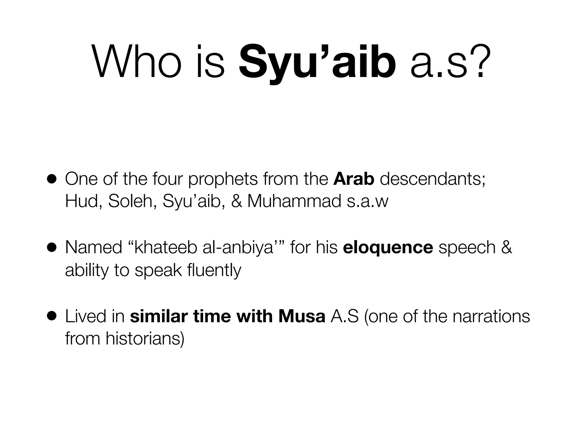 Syuaib | PPT