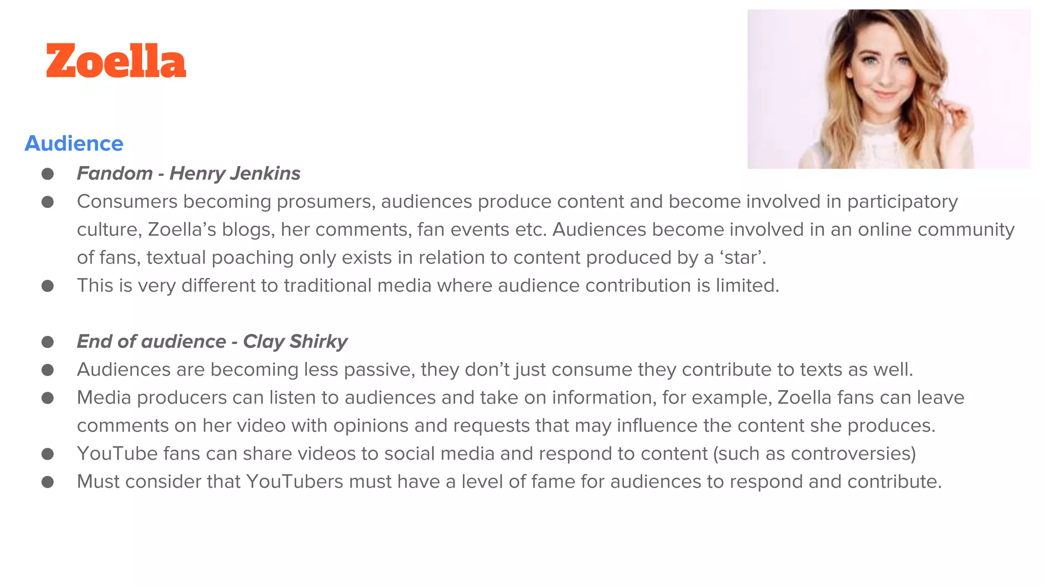 EDUQAS MEDIA STUDIES A LEVEL COMPONENT TWO SECTION C ZOELLA AND ...