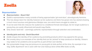 EDUQAS MEDIA STUDIES A LEVEL COMPONENT TWO SECTION C ZOELLA AND ...