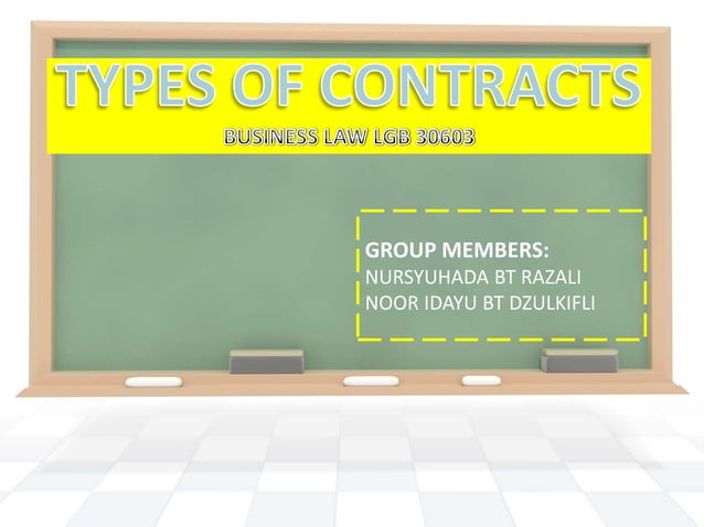 Syuhada n idayu types of contract ppt | PPT