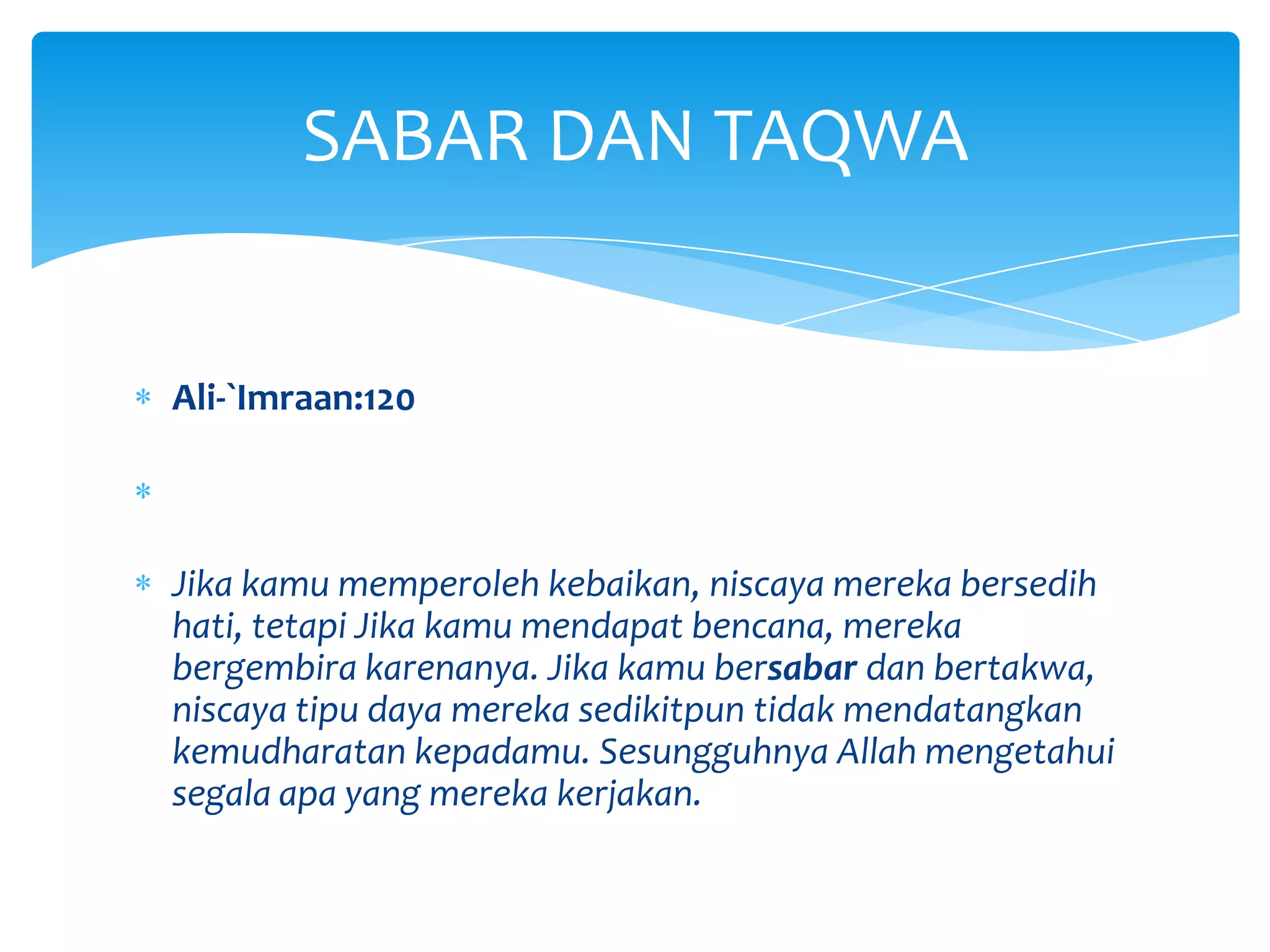 Syukur dan sabar | PPTX