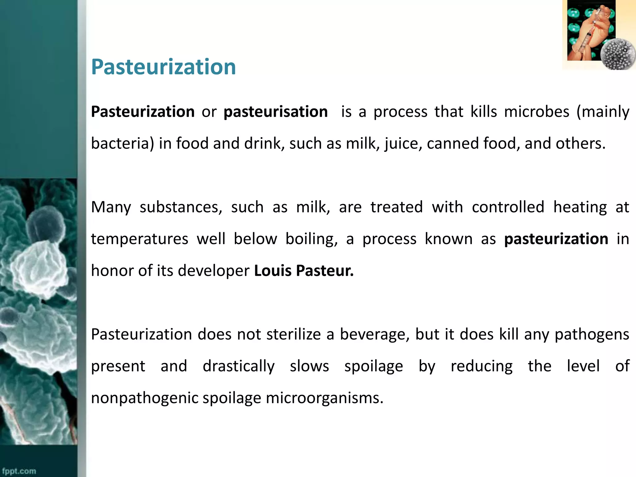 Physical and Chemical Control of Microbes | PPTX