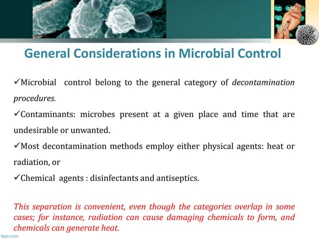 Physical and Chemical Control of Microbes | PPTX