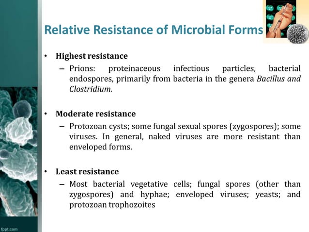 Physical and Chemical Control of Microbes | PPTX