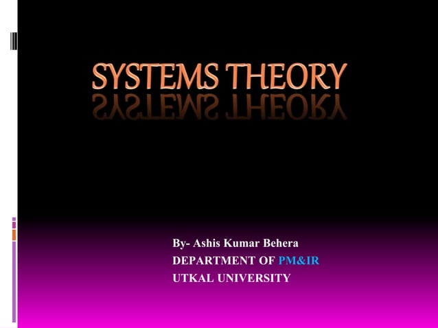 System Theory By Von Bertalanffy | PPTX | Business | Business and Finance